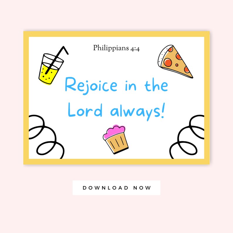 Christian Lunch Box Notes for Kids, Printable Encouraging Cards, Cute ...