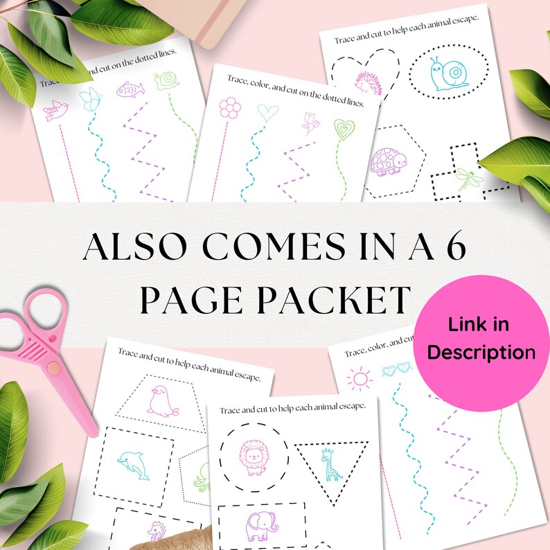 Preschool Scissor Skills Printable Worksheet Sports Theme, Tracing and ...