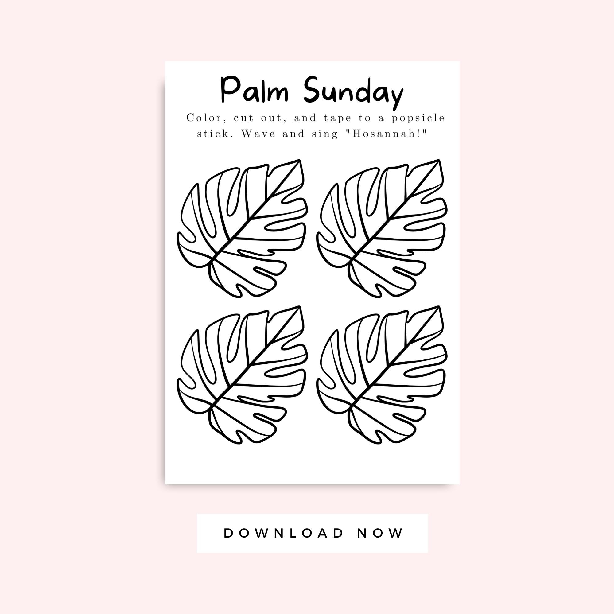 Palm Sunday Preschool Activity, Printable Easter Craft, Toddler and Kid ...