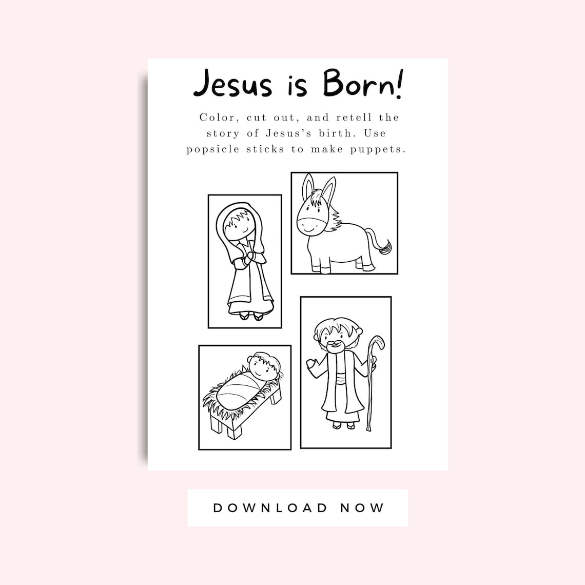 Story of Christmas Activity for Kids Printable, Christian Christmas ...