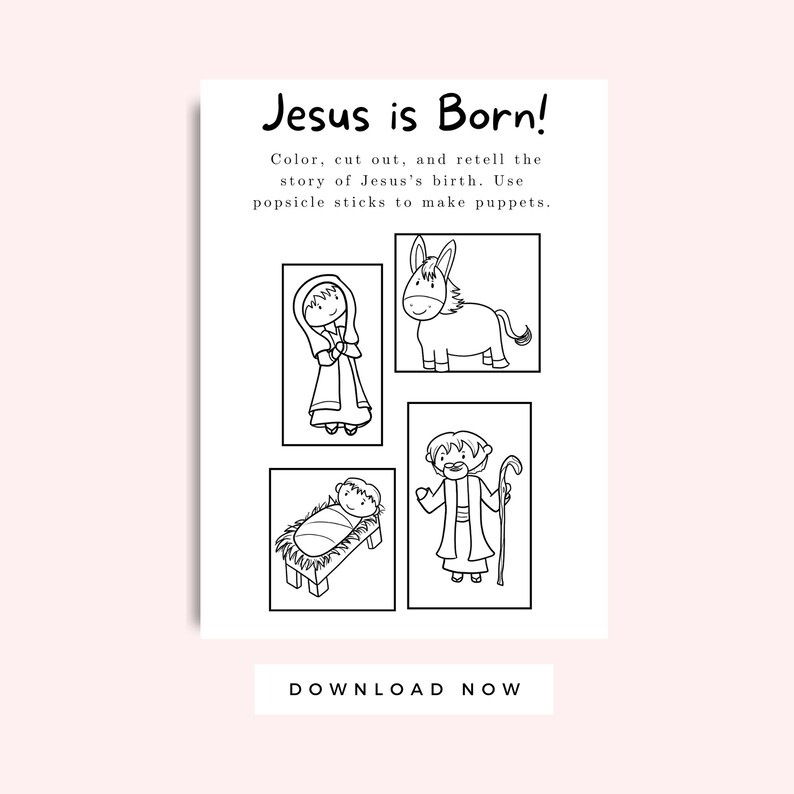 Story of Christmas Activity for Kids Printable, Christian Christmas ...