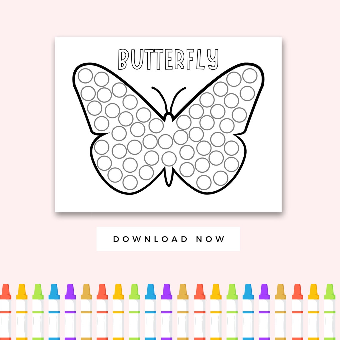 Spring Dot Marker Activity, 1 Page Butterfly Do a Dot, Spring Printable ...