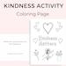Kindness Activity for Kids Printable Coloring Page, Friendship Activity ...