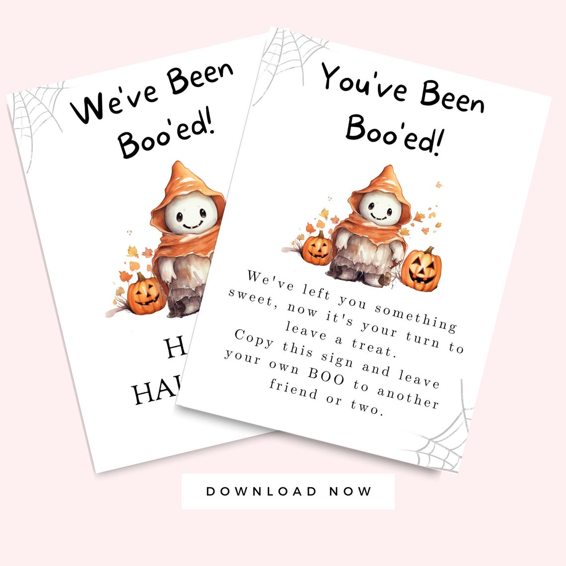 Halloween Boo Basket Printable Letters, You've Been Booed Cards, Trick ...