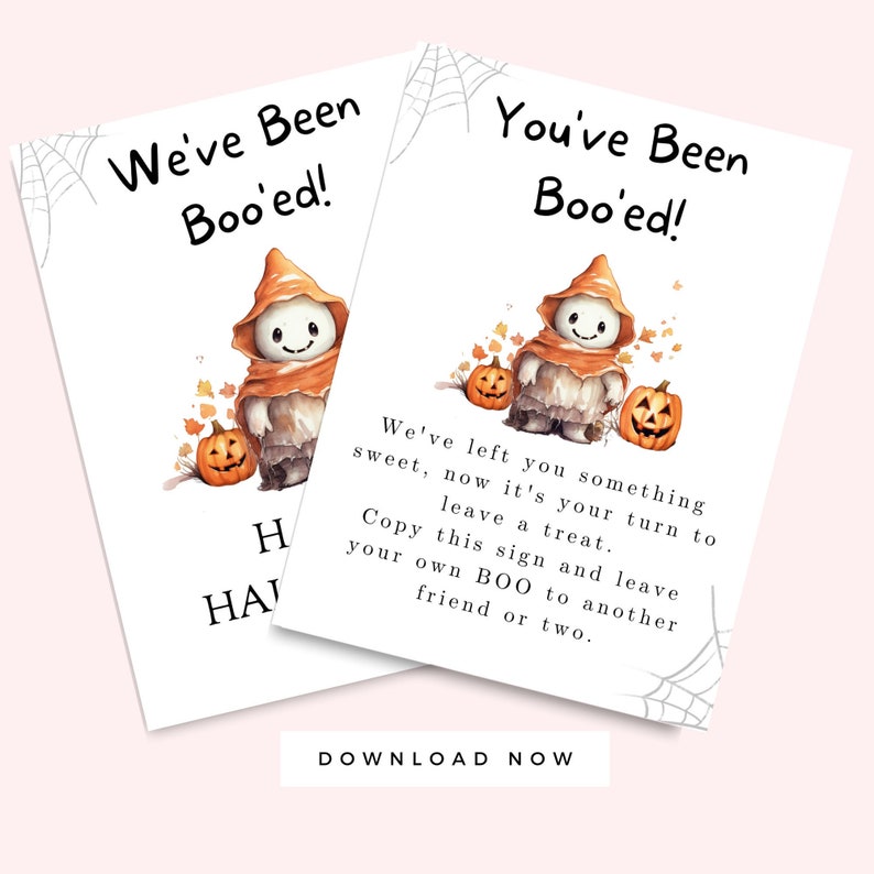 Halloween Boo Basket Printable Letters, You've Been Booed Cards, Trick ...