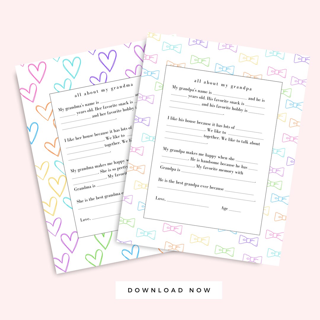 Grandparents Day Letter From Kids Multicolor, Kid Interview All About ...