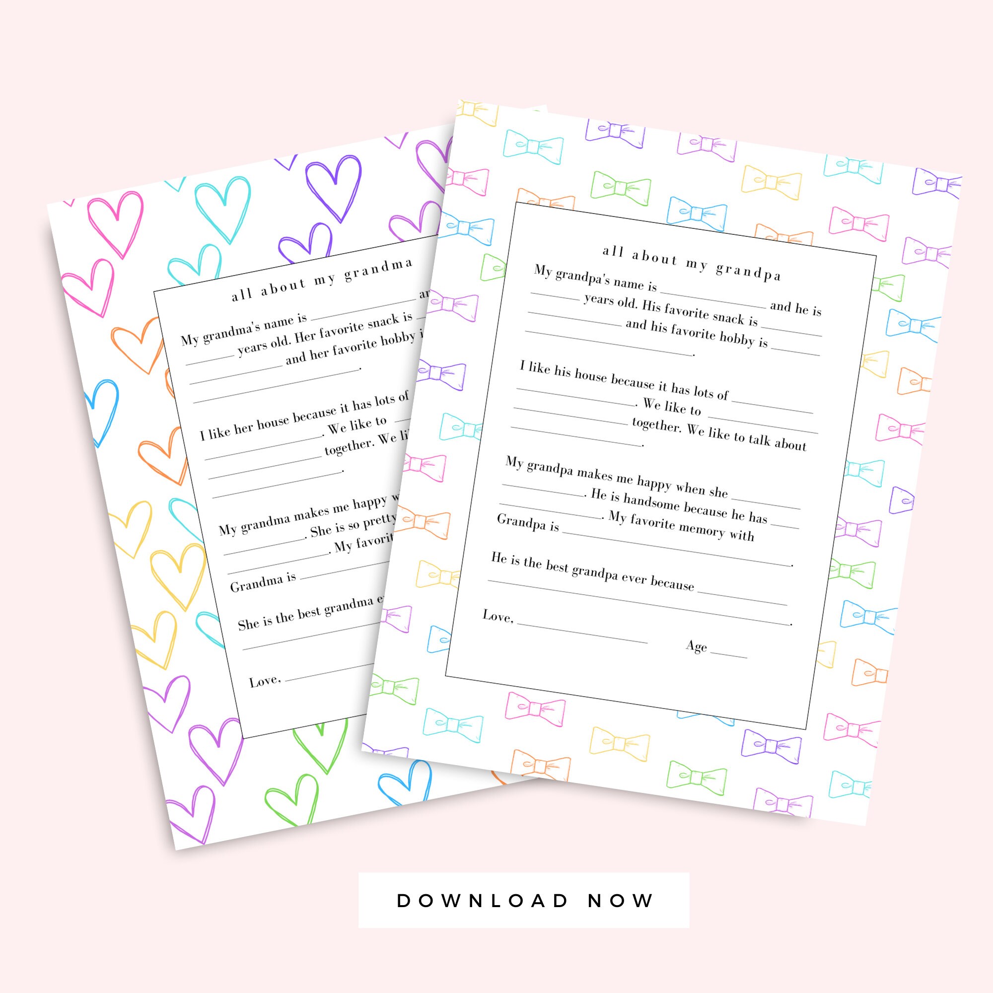 Grandparents Day Letter From Kids Multicolor, Kid Interview All About ...