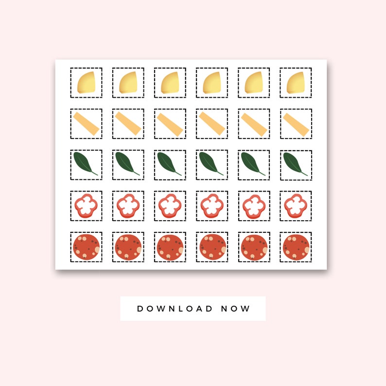 Toddler Pizza Activity, Printable Preschool Build a Pizza Craft ...