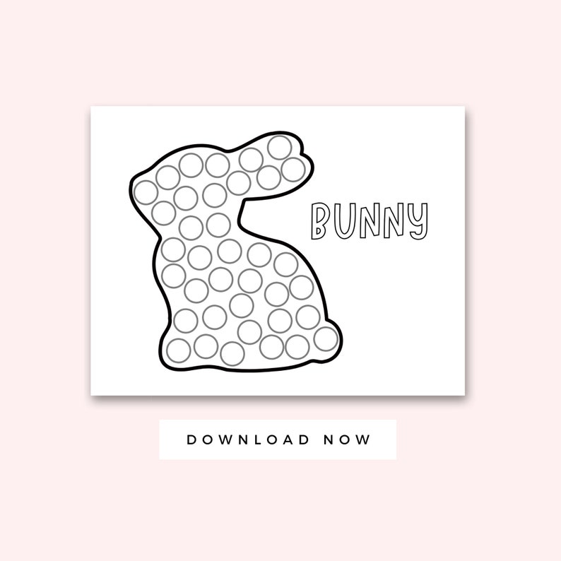 Spring Dot Marker Activity, 1 Page Bunny Do a Dot, Spring Printable for ...