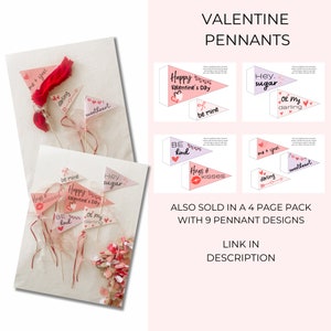 Valentine's Day Pennant Printables, Valentine Photo Props Instant ...