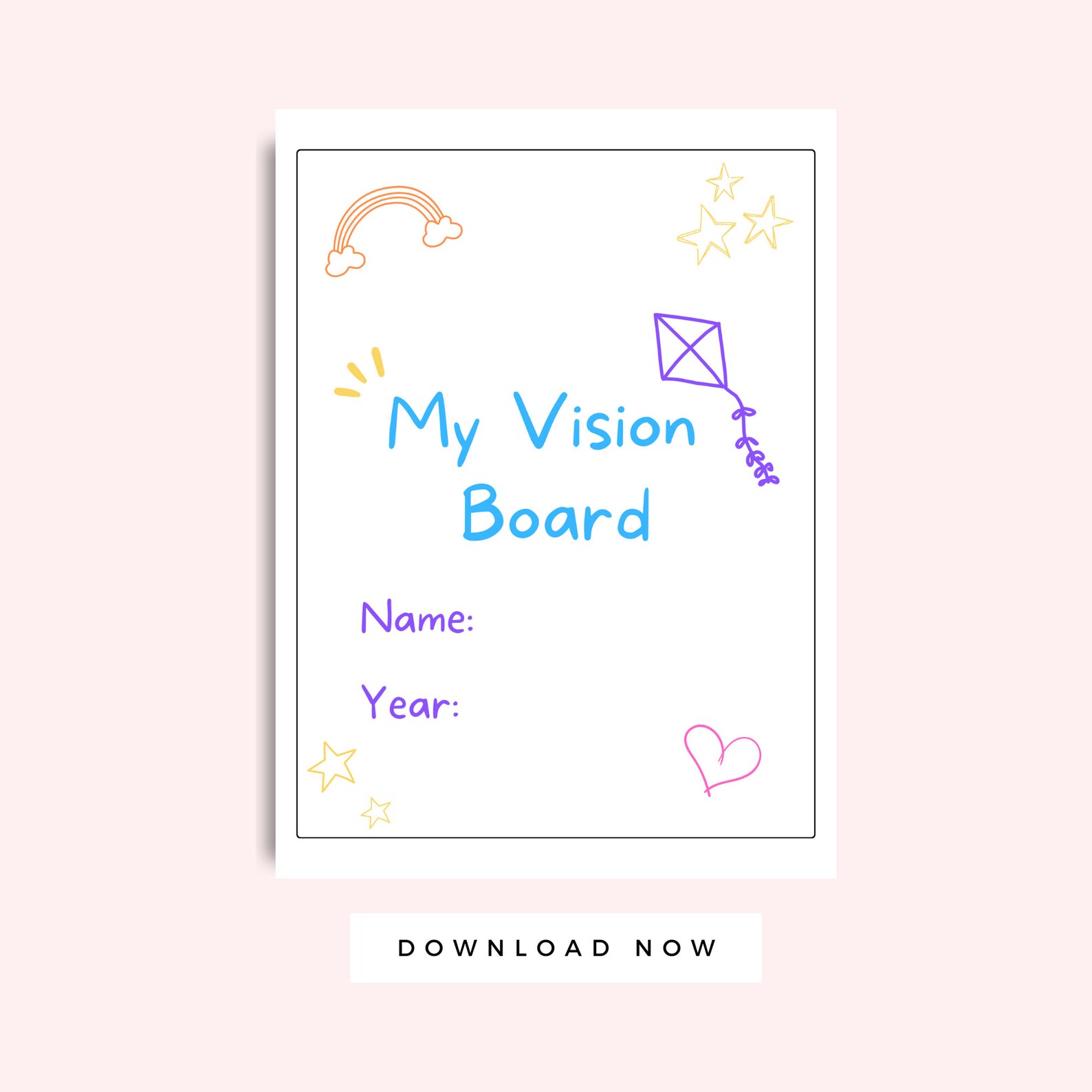 Vision Board Kit for Kids, Kid Vision Board Activity for Kids, Kid ...