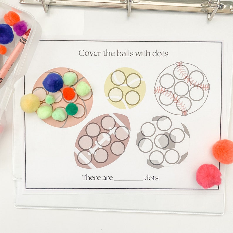 Dot A Dot Worksheets Preschool Busy Book Printable Preschool - Etsy