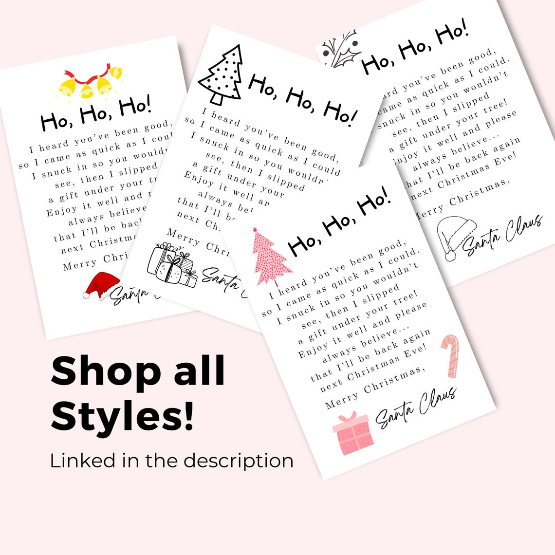 Santa Letter for Kids Printable, Printable Card From Santa for Kids on ...