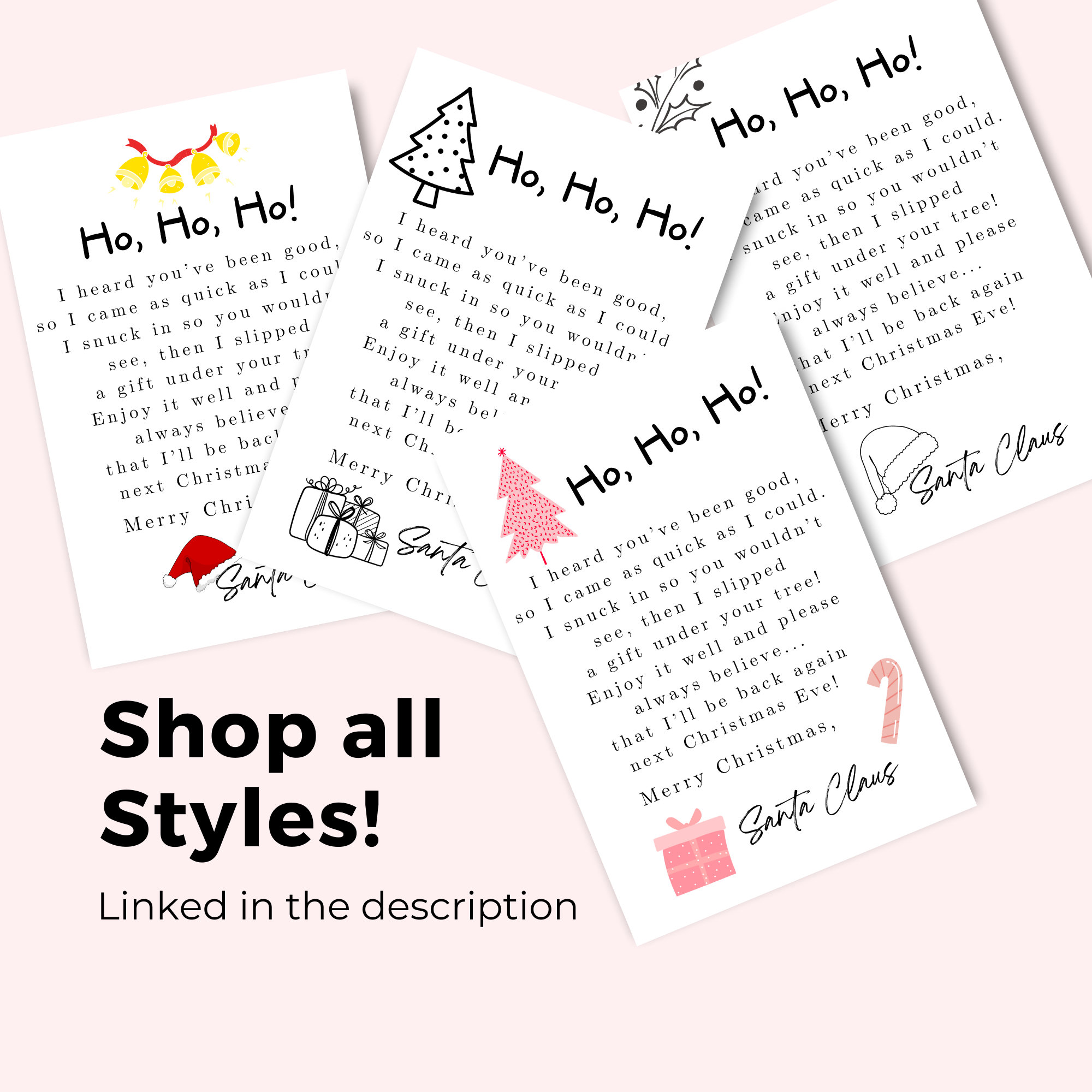 Santa Letter for Kids Printable, Printable Card From Santa for Kids on ...