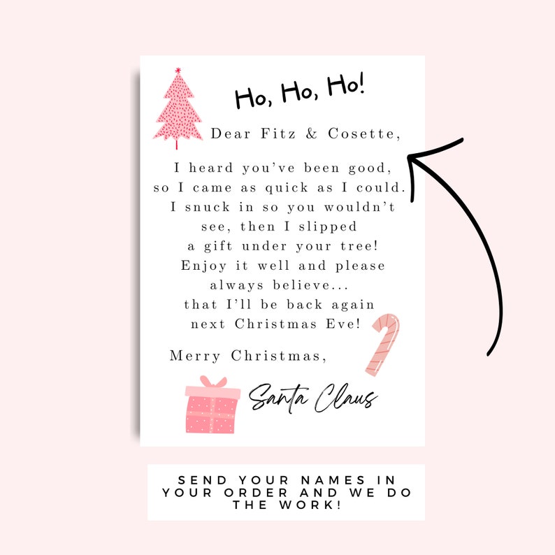 Santa Letter for Kids Printable, Printable Card From Santa for Kids on ...