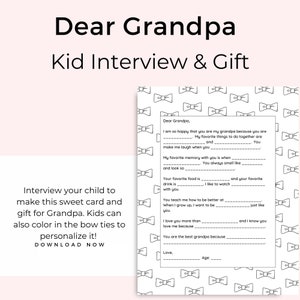 Father's Day Grandpa Coloring Pages, Grandparent's Day Gift From Kids ...