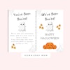You've Been Booed Printable Letter Black and White, Halloween Boo ...