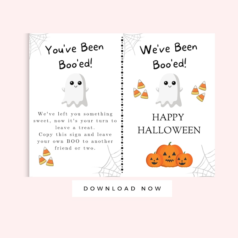 You've Been Booed Printable Letter, Halloween Boo Basket, Ghost Card ...