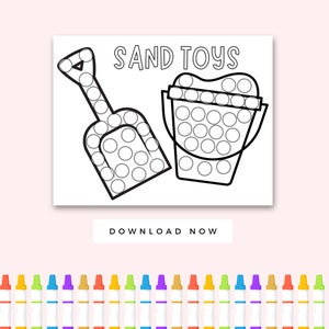 Summer Dot Marker Activity, Do a Dot Printables for Kids, Preschool ...