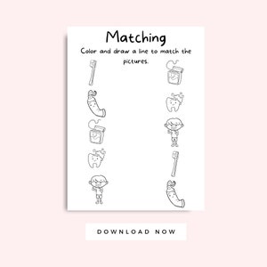 Preschool Dental Health Activities 3 Pack, Printable Kid Coloring Pages ...