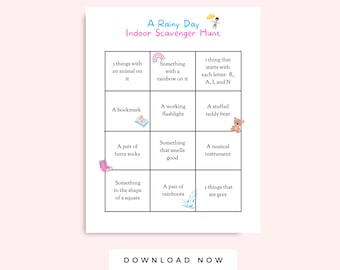 Rainy Day Scavenger Hunt for Kids - Etsy
