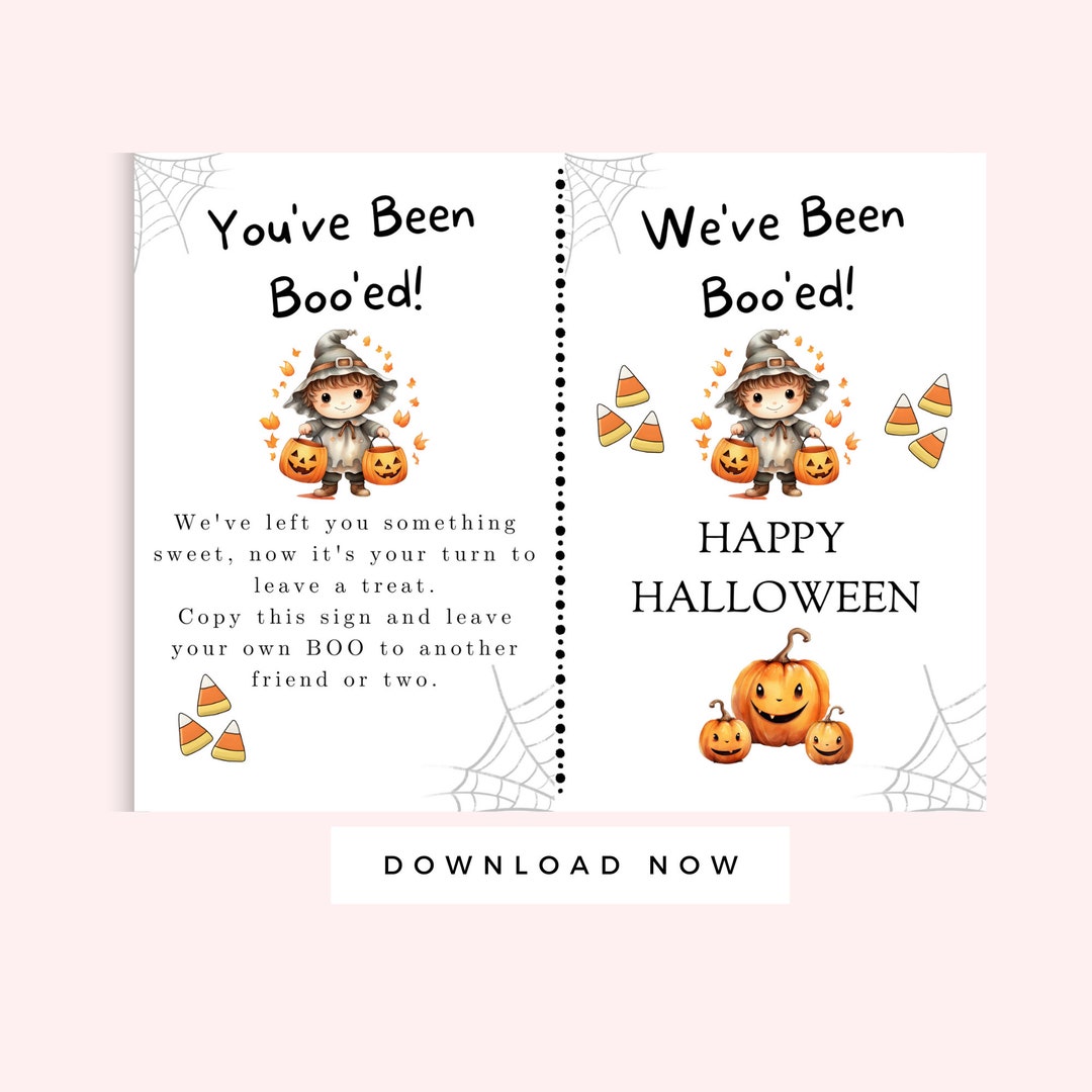 You've Been Booed Printable Letter, Halloween Boo Basket, Trick or ...