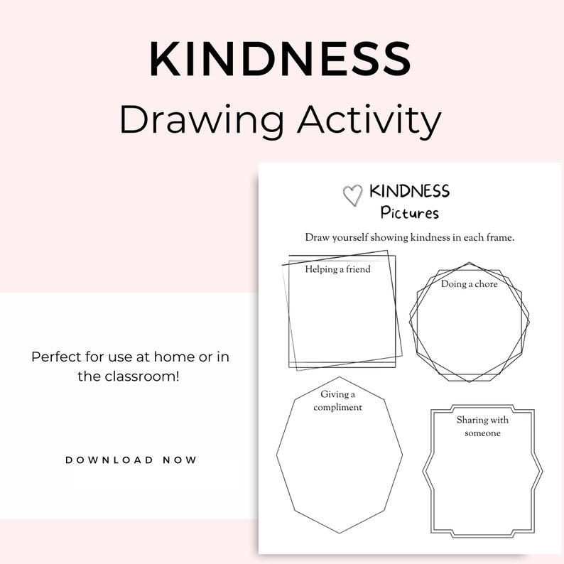 Kindness Activity for Kids Printable Coloring Page, Friendship Activity ...