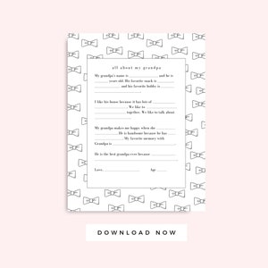 Grandparents Day Letter From Kids Black and White, Kid Interview All ...