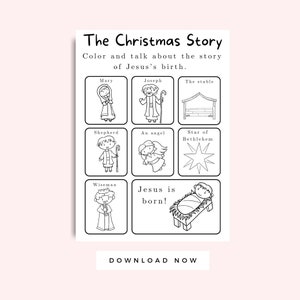 Christmas Nativity Coloring Sheet, Christmas Story Bible Verse Activity ...
