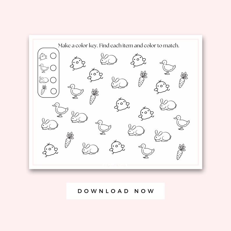 Easter Search and Find Coloring Page, Easter Preschool Activities ...