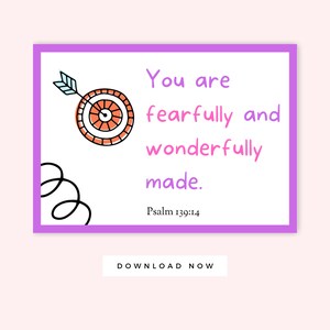 Christian Lunch Box Notes for Kids, Printable Encouraging Cards, Cute ...