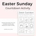 Easter Countdown Printable for Kids Black and White, Good Friday, Palm ...