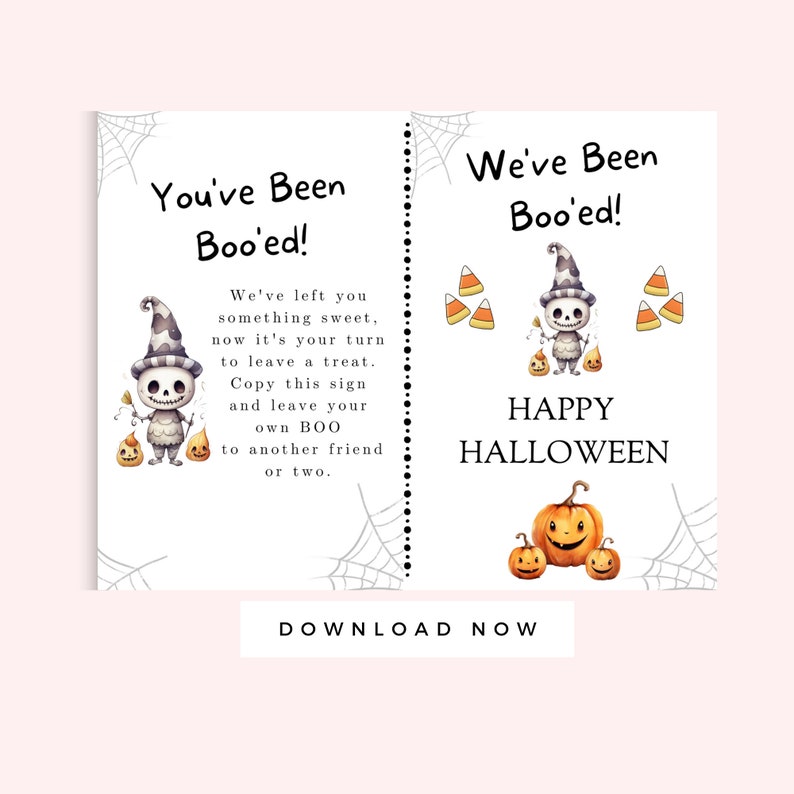 You've Been Booed Printable Letter Skeleton Card Halloween Boo Basket ...