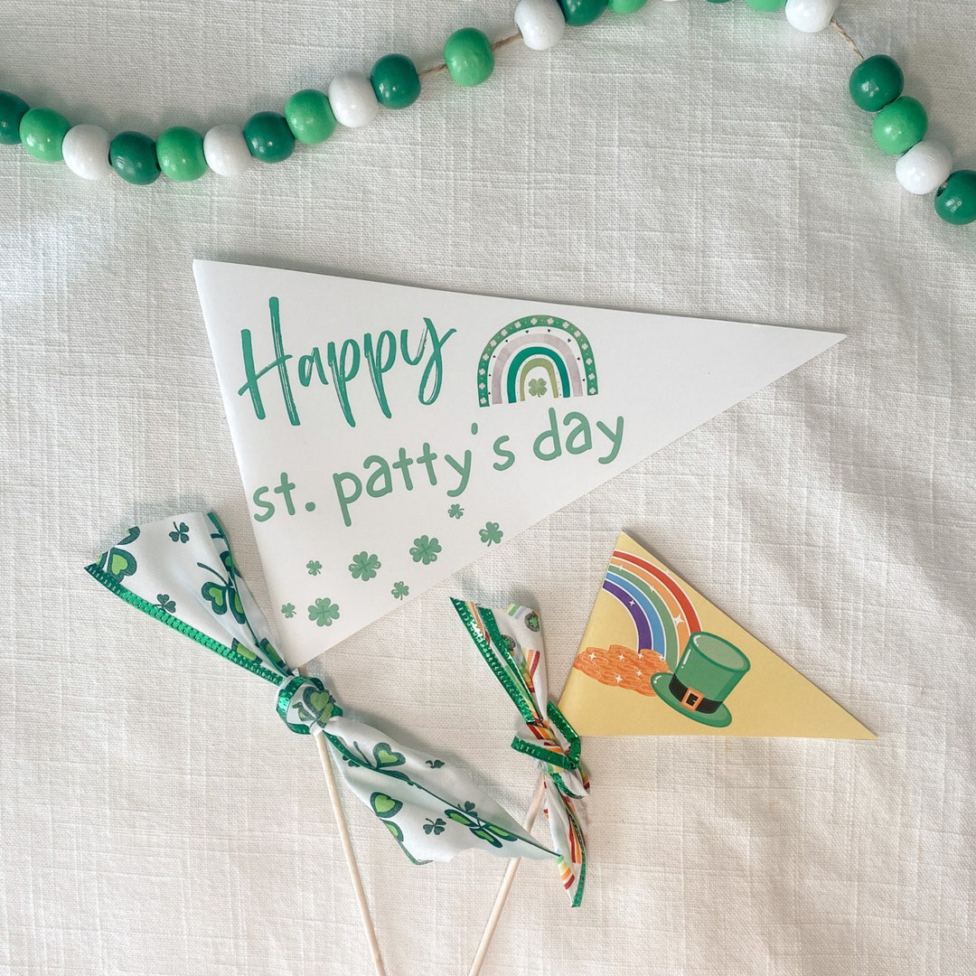 St. Patrick's Day Pennant Printables, Saint Patty's Day Photo Props for ...