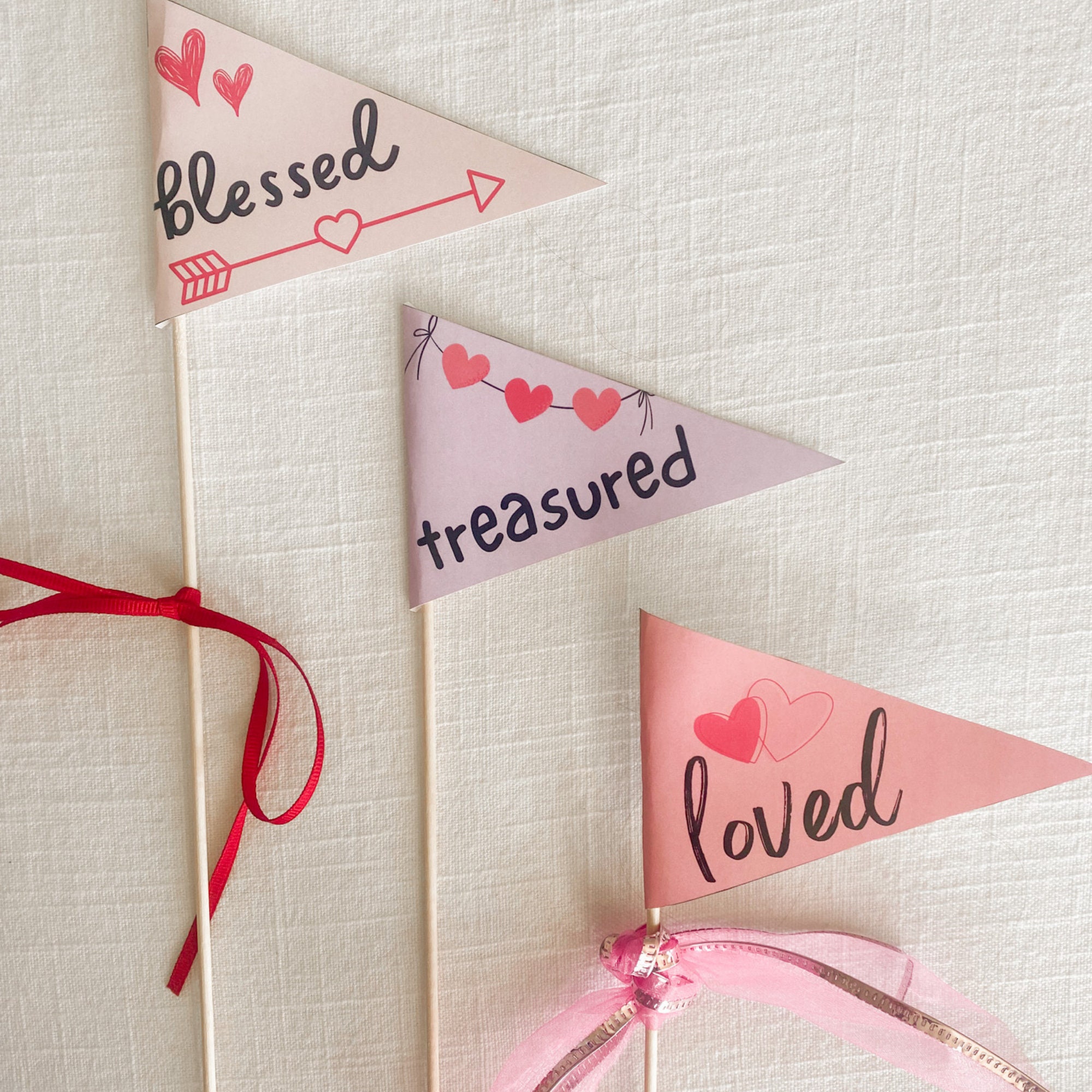 Christian Valentine's Day Pennant Printables, Valentine Photo Props ...