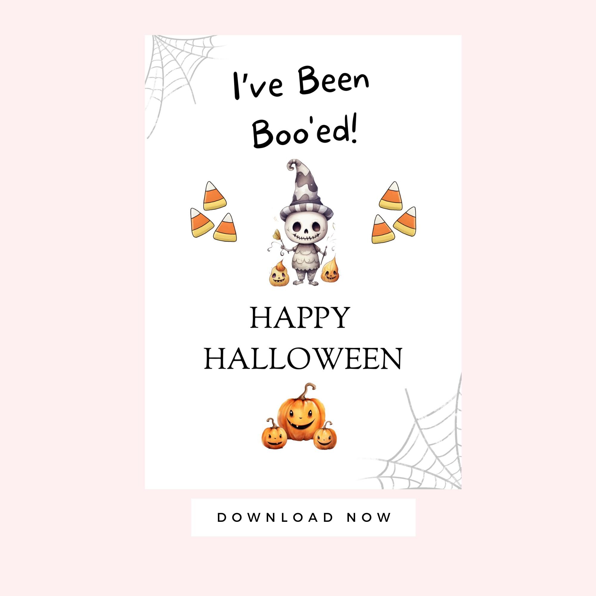 Work You've Been Booed Printable Letter, Halloween Boo Basket ...
