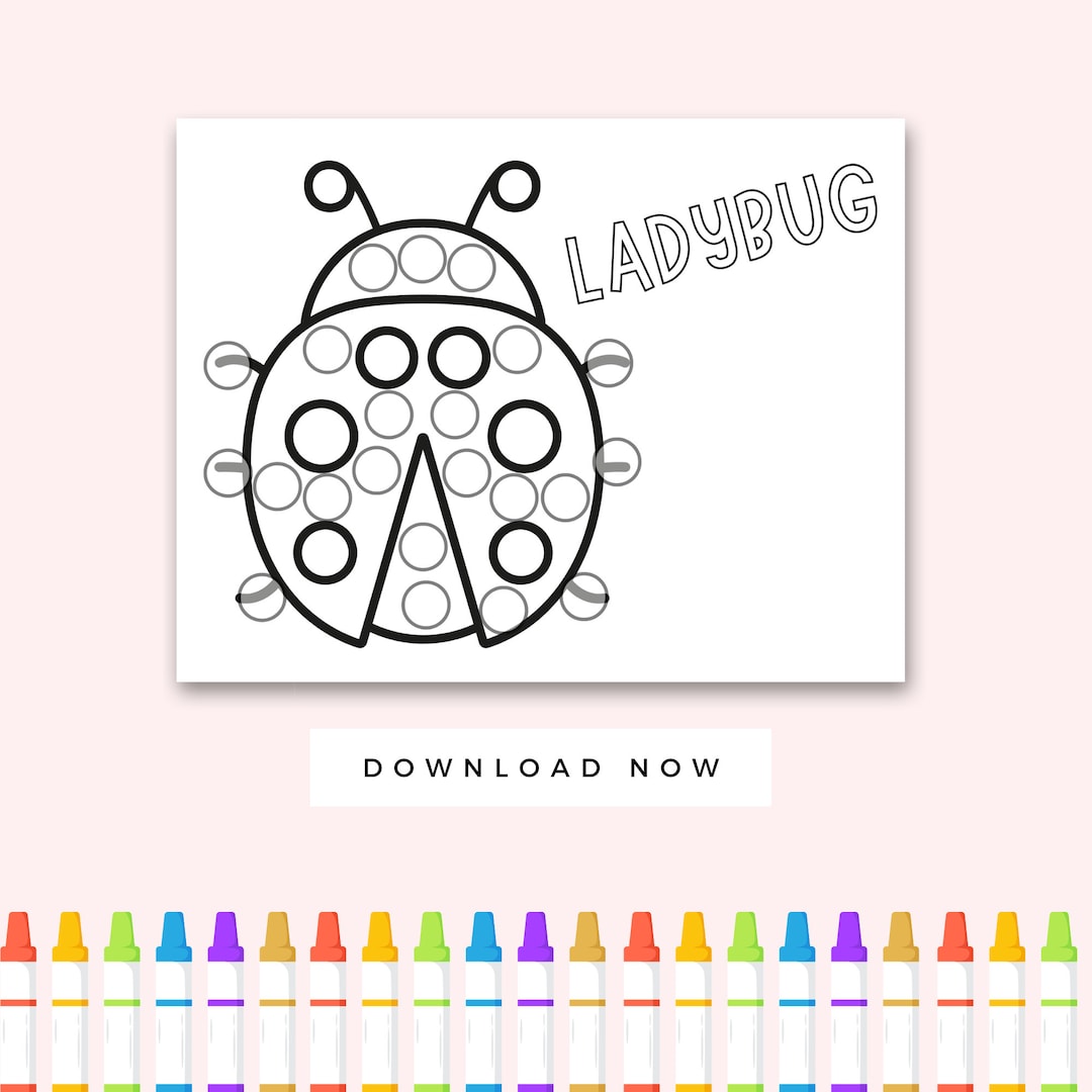 Ladybug Dot Marker Activity, Do a Dot Printables for Kids, Preschool ...