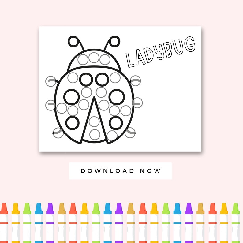 Ladybug Dot Marker Activity, Do a Dot Printables for Kids, Preschool ...