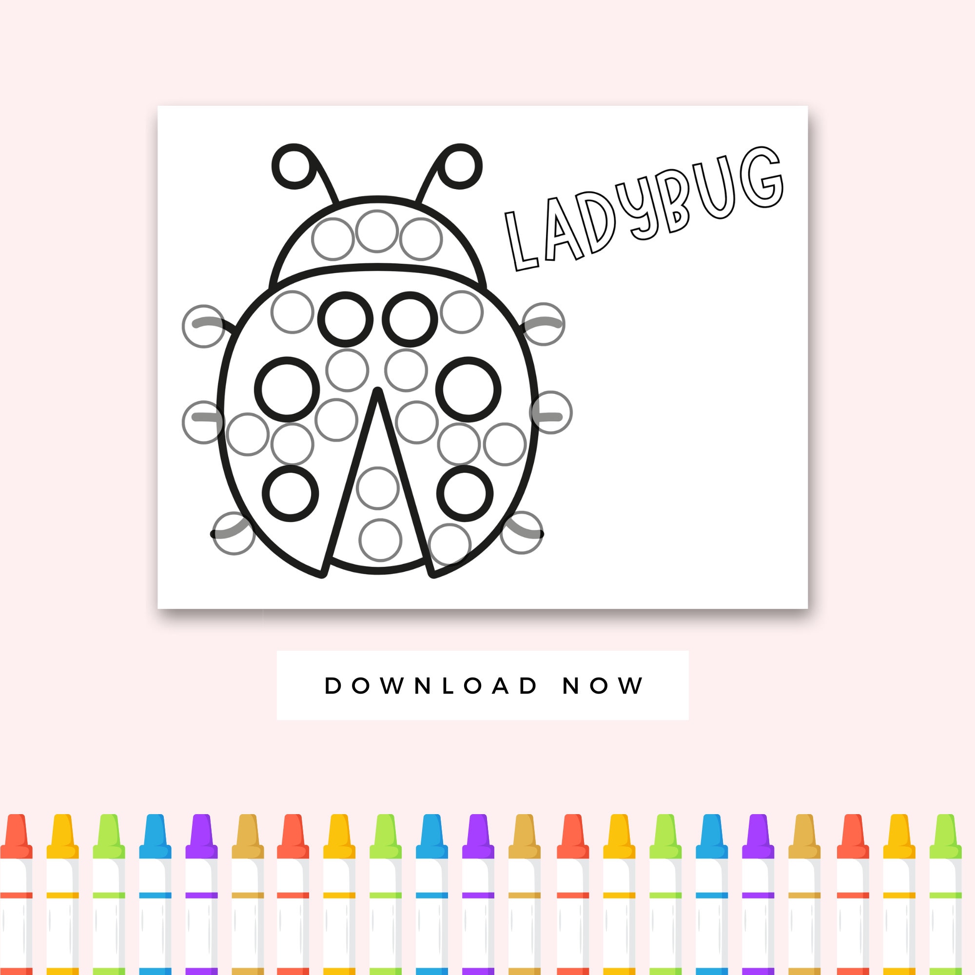 Ladybug Dot Marker Activity, Do a Dot Printables for Kids, Preschool ...