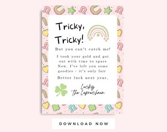 Leprechaun Letter for Kids Printable, Leprechaun Trap Card, Saint ...