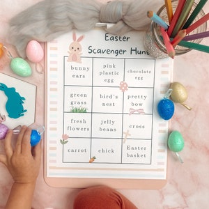 Printable Easter Bunny Letter for Kids Striped, Easter Scavenger Hunt ...