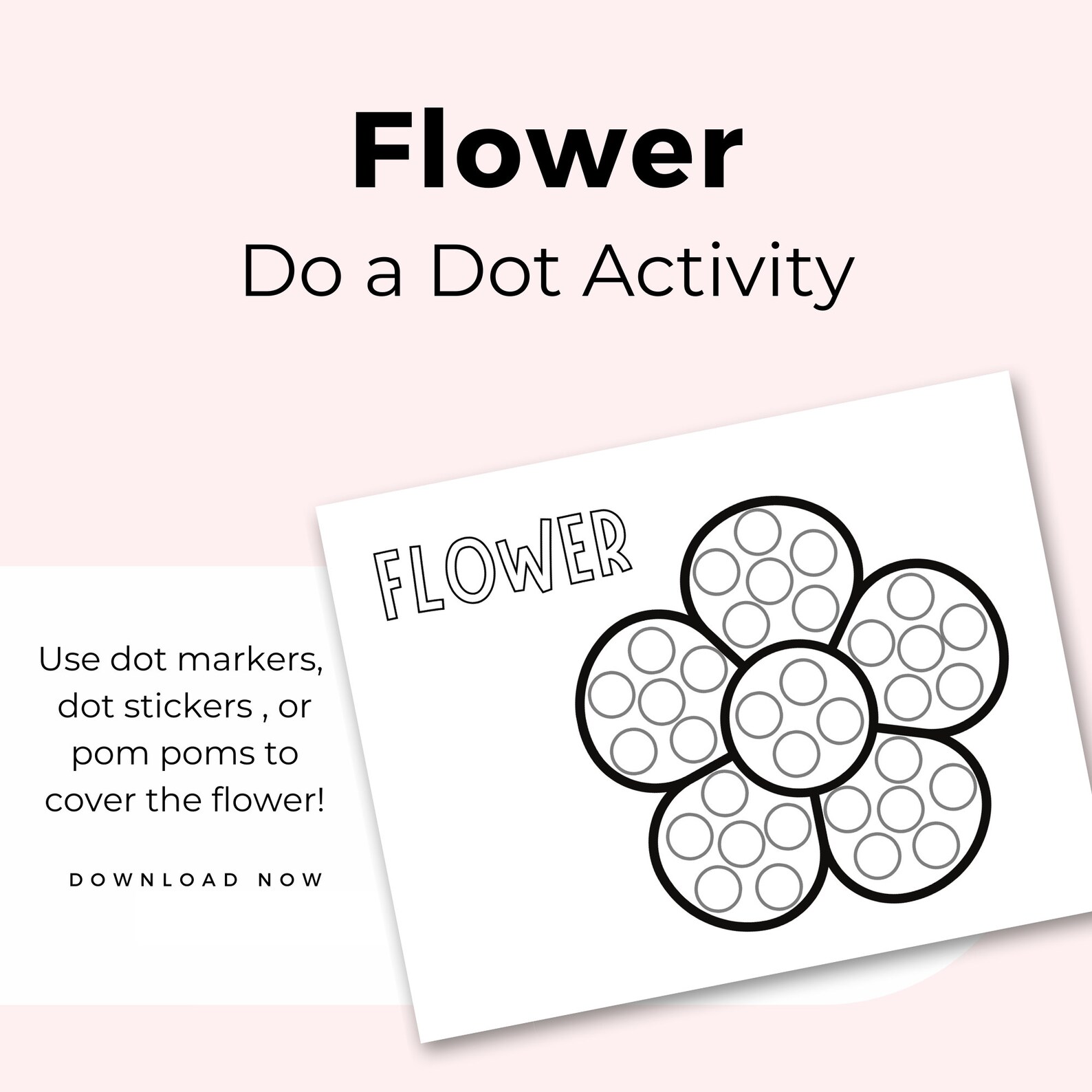 Spring Dot Marker Activity, Do a Dot Printables for Kids, Preschool ...