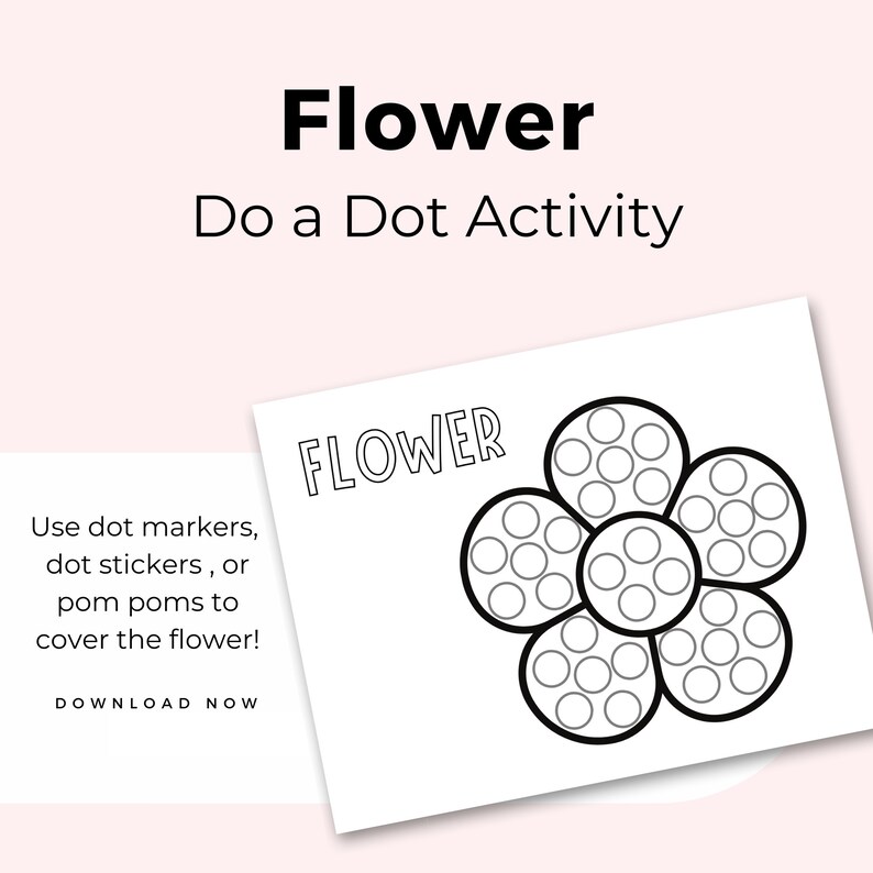 Spring Dot Marker Activity, Do a Dot Printables for Kids, Preschool ...