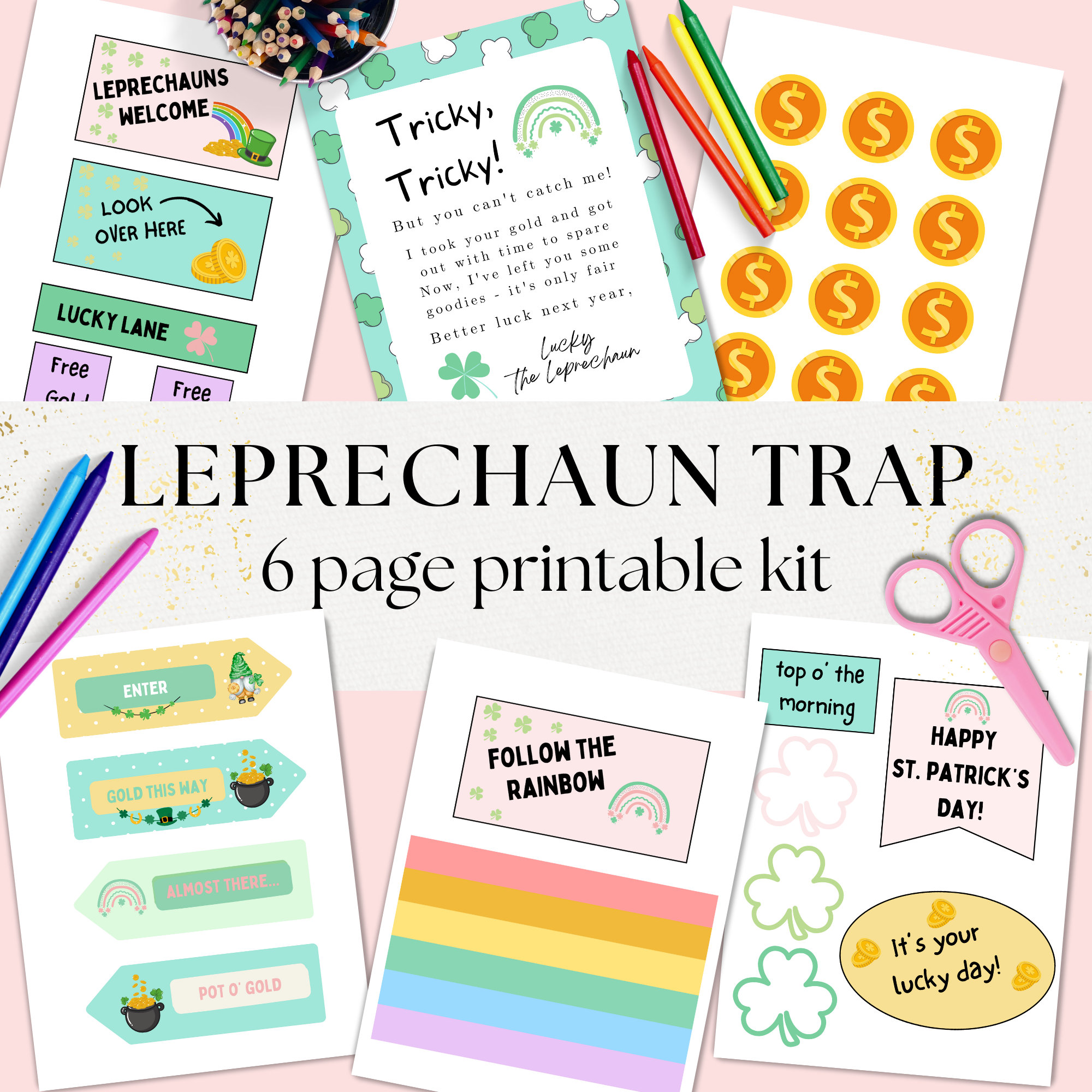 Leprechaun Trap Printable Kit, Leprechaun Letter for Kids Printable ...