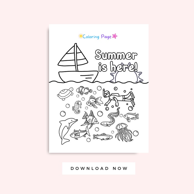Summer Coloring Pages for Kids, Preschool Summer Printable Activities ...