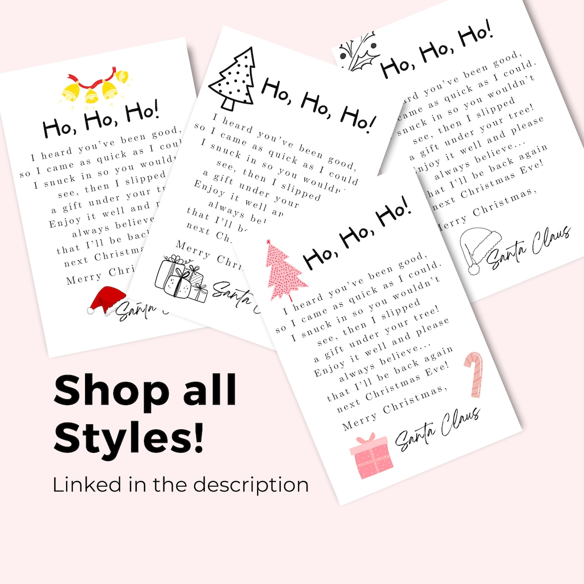 Santa Letter for Kids Printable, Printable Card From Santa for Kids on ...