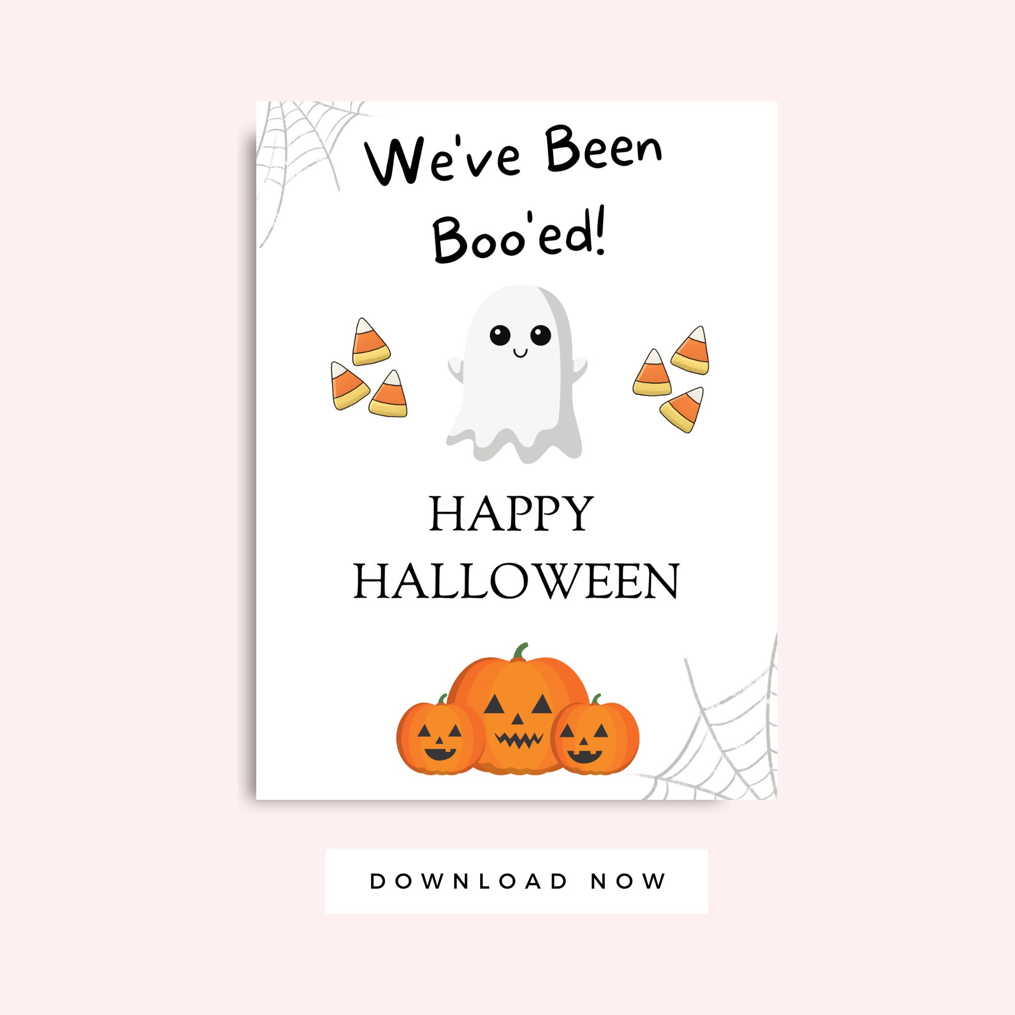 You've Been Booed Printable Letter, Halloween Boo Basket, Ghost Card ...
