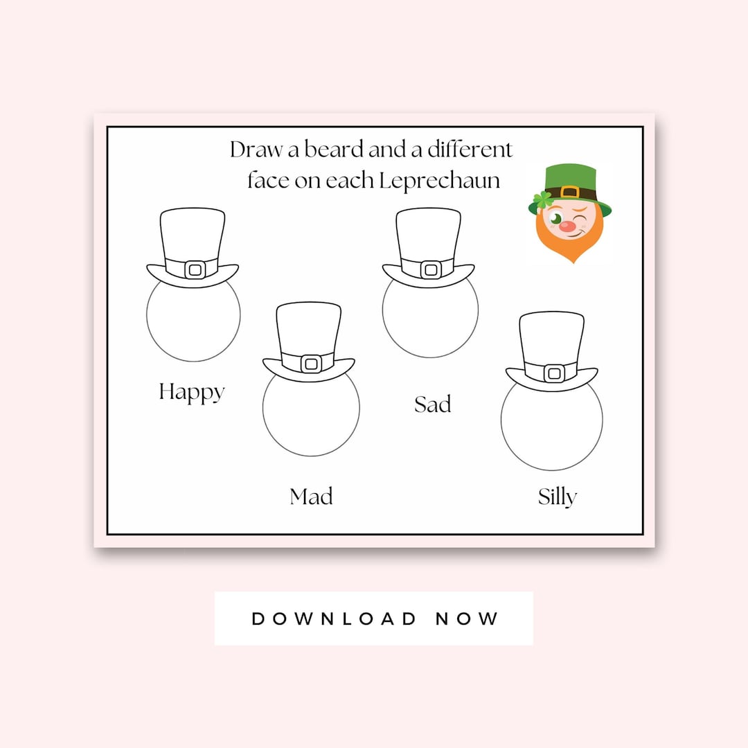 Leprechaun Coloring Page, Saint Patrick's Day Kid Activities, Printable ...