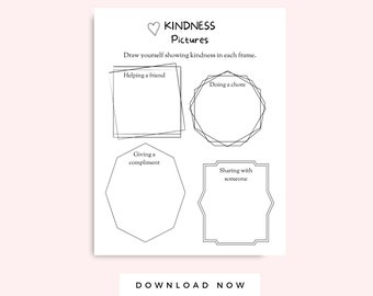 Kindness Activity for Kids Printable Acrostic Poem Template, Friendship ...