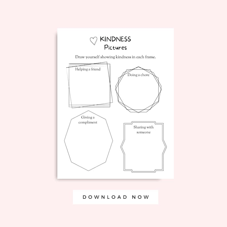 Kindness Activity for Kids Printable Coloring Page, Friendship Activity ...